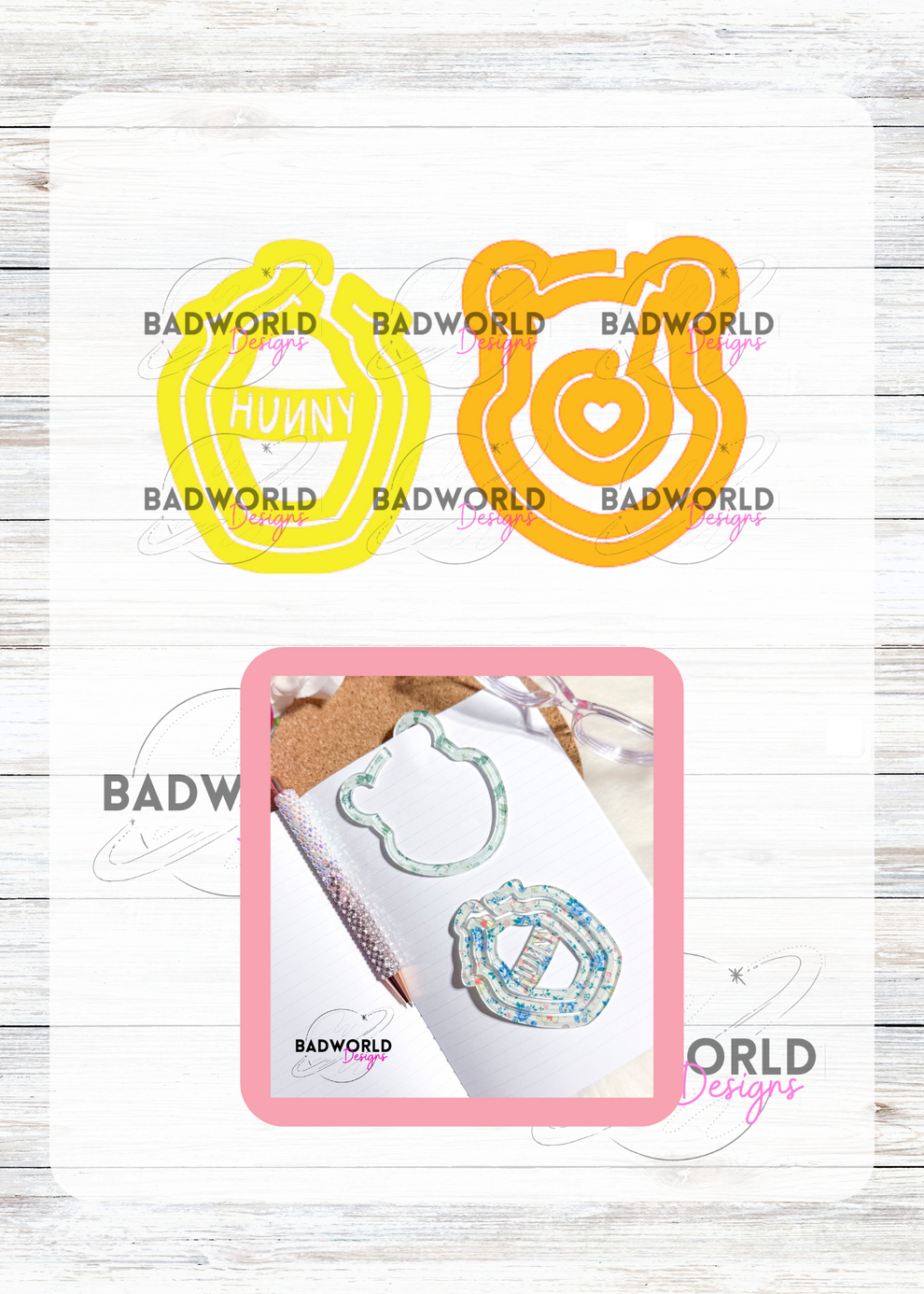 Honey Bear Paper Clip Laser Cut File Bundle – BADWorld Designs