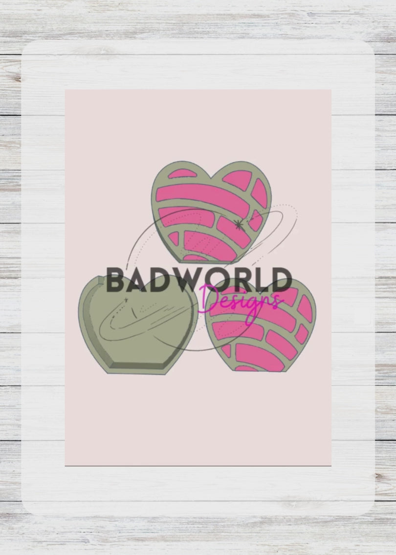 Heart Concha Pencil Holder - DIGITAL FILE – BADWorld Designs